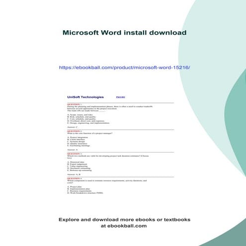 Download full ebook of Microsoft Word instant download pdf | PDF