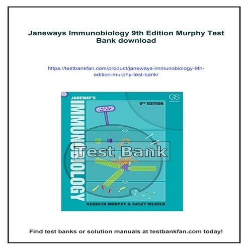 Janeways Immunobiology 9th Edition Murphy Test Bank | PDF