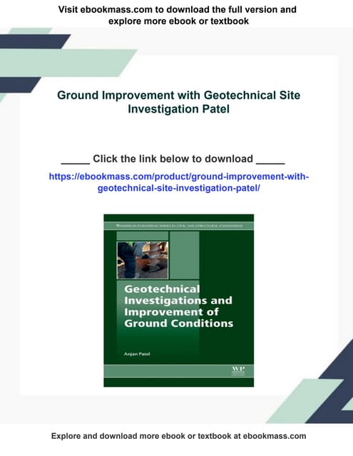 Ground improvement techniques Applications | PPTX