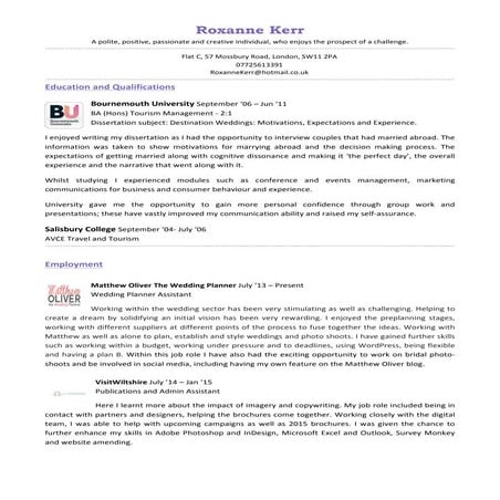 Roxanne Kerr CV 2 | PDF