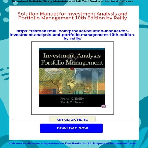 Solution Manual for Investment Analysis and Portfolio Management 10th ...