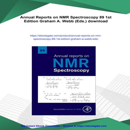 Annual Reports on NMR Spectroscopy 89 1st Edition Graham A. Webb (Eds ...