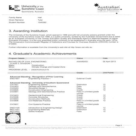 Official Academic Transcript | PDF