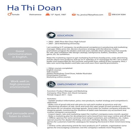 Ha Thi Doan cv | PDF