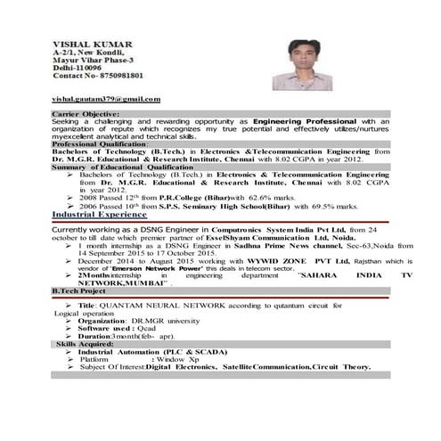 vishal CV 2 | PDF