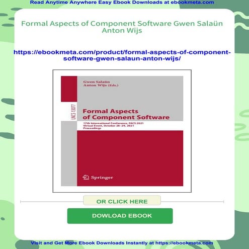 Formal Aspects of Component Software Gwen Salaün Anton Wijs | PDF