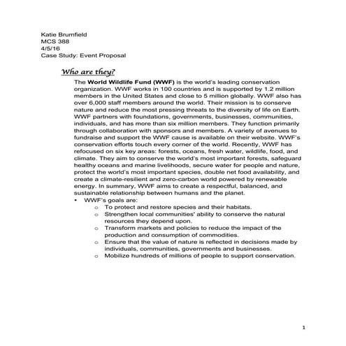 WWF case study PDF | PDF