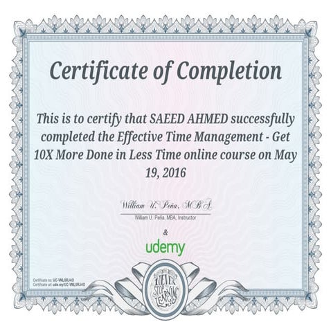 Effective Time management - Udemy | PDF