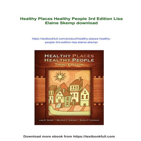 Healthy Places Healthy People 3rd Edition Lisa Elaine Skemp | PDF
