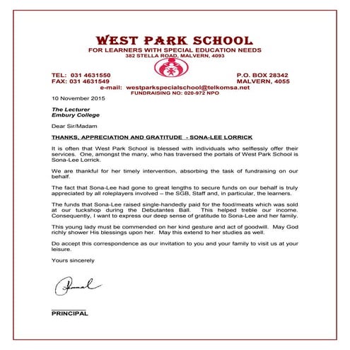 Reference letter Perch | DOC