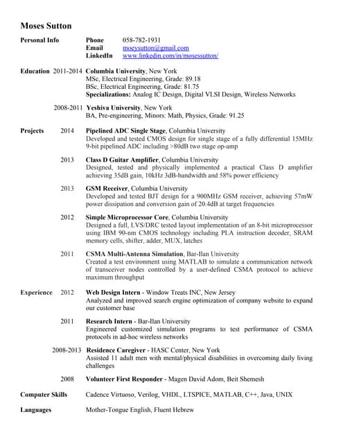 Adam Mackal - CV English | PDF