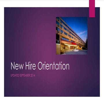 New Hire Orientation | PPTX