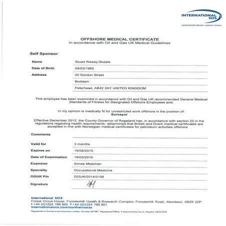 Offshore Medical OGUK | PDF