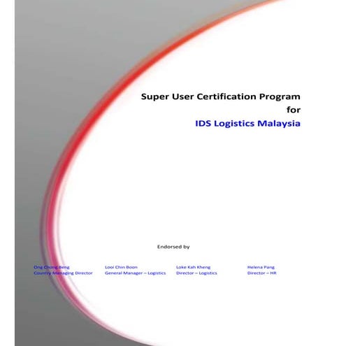 Super User Certification Program - Logistics Final v1.1 | PDF ...