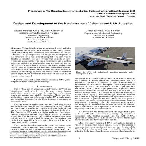 Design-and-Development-of-the-Hardware-for-Vision-based-UAV-Autopilot | PDF