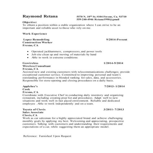Raymonds Mac Resume | DOCX