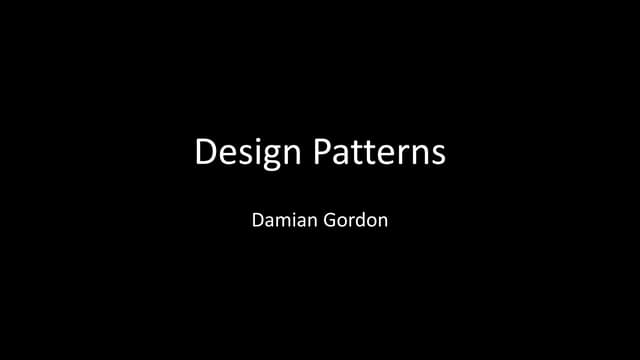 Python Design Patterns Ppt