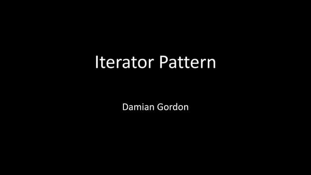 Python The Iterator Pattern Pptx Programming Languages Computing