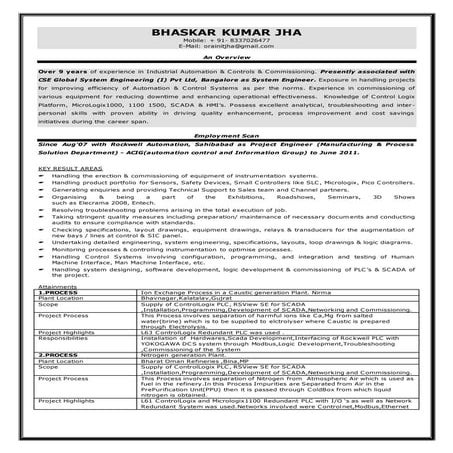 Bhaskar Jha CV | DOCX | Civil Engineering Industry | Industries