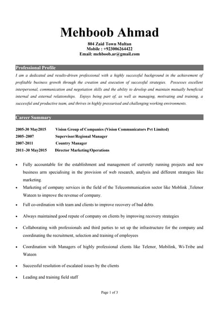 Nick Bacon CV | PDF