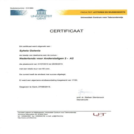 Certificate _ Dutch | PDF