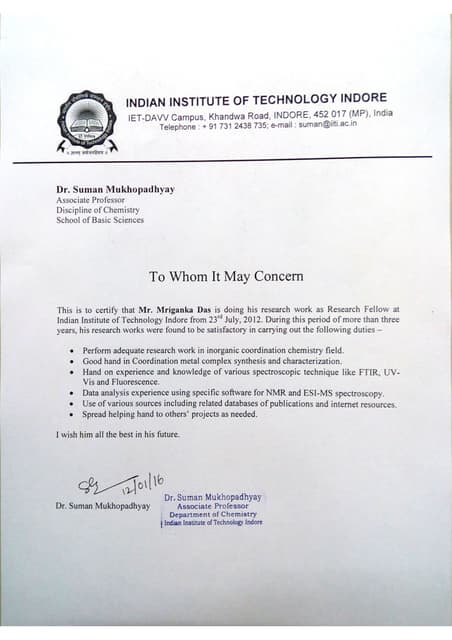 (8) Research Assistant Certificate | PDF