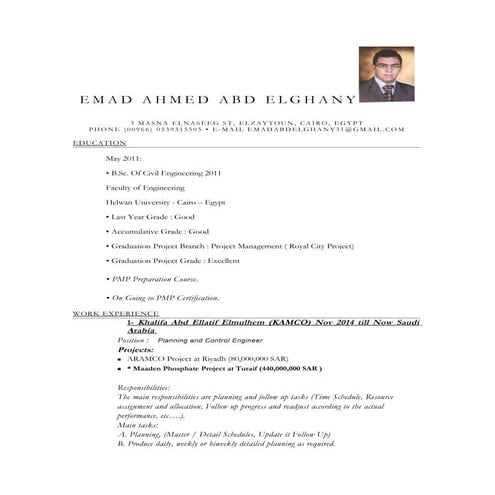Emad Abdelghany C..V (1) | DOC