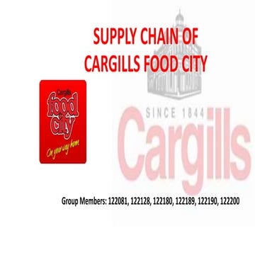 Cargills Food City Supply Chain | PPTX