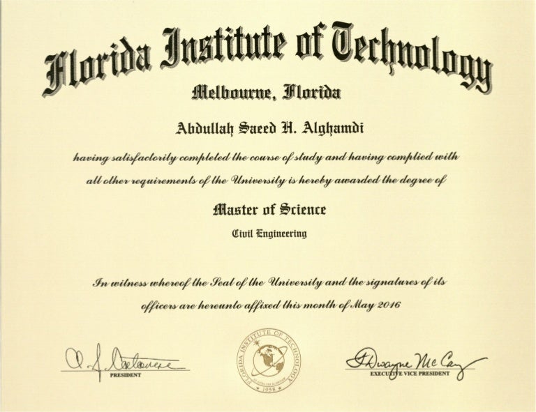 Master diploma