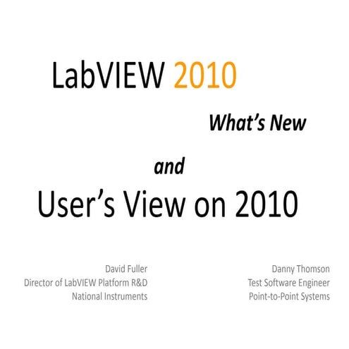 Whats New In LabVIEW 2010 | PPT