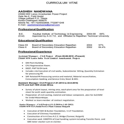 aashish nandwana resume | PDF