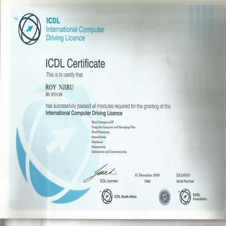 IAT ICDL Certificate | PPT