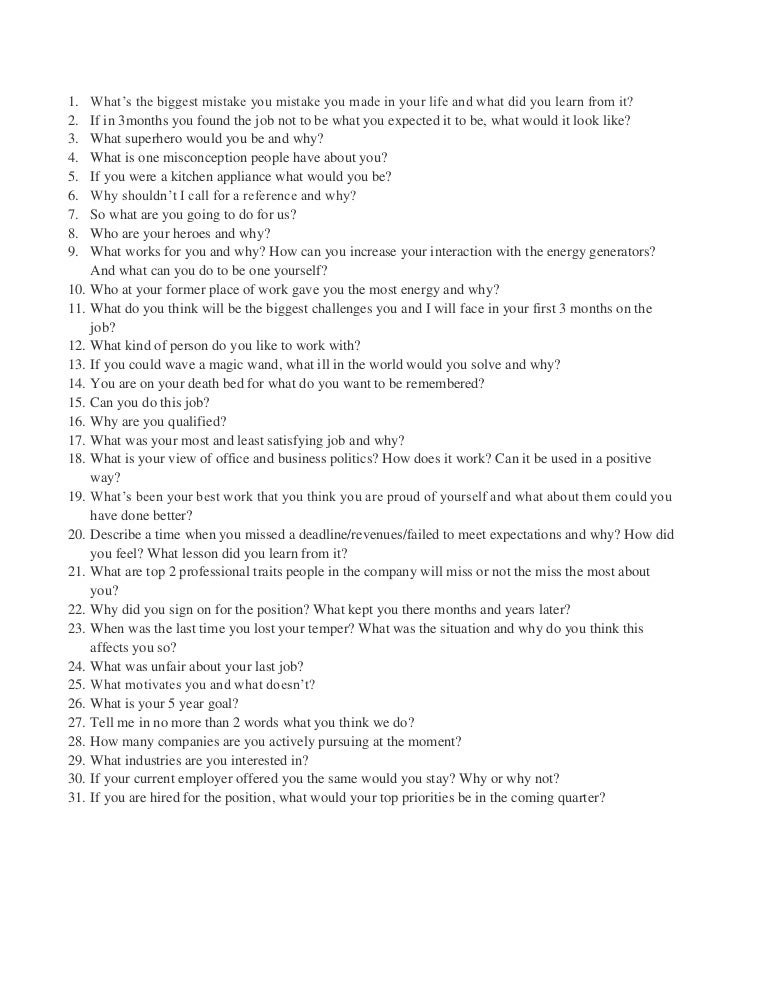 32 killer interview questions