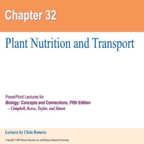Chapter 32 - Plant Nutrition and Transport | PPT