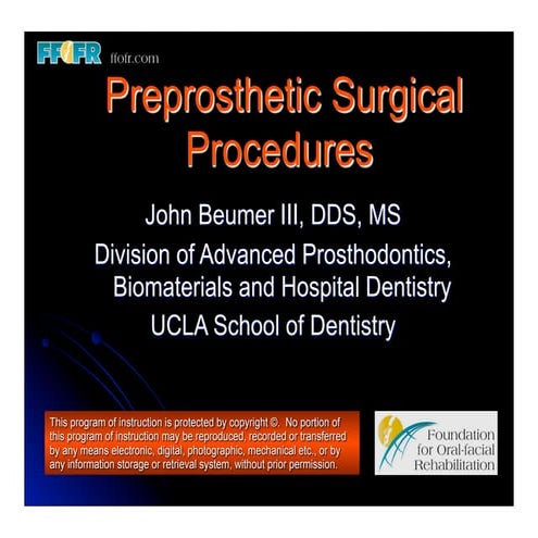 32(new).preprosthetic surgical procedures (n) | PPT