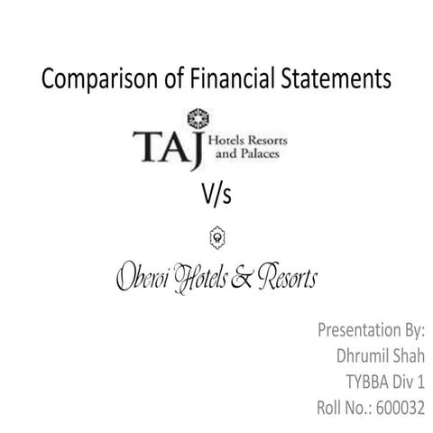 Comparison of Financial Statements | PPTX