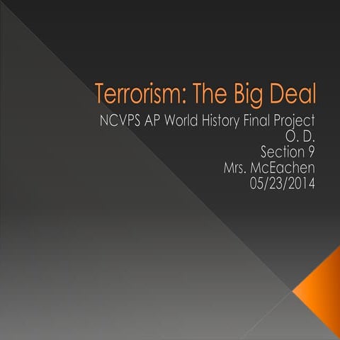 Ppt on terrorism | PPTX