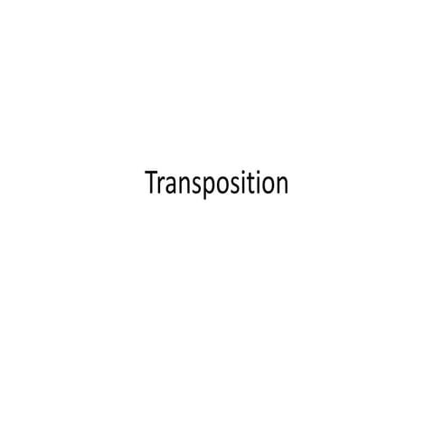 33.transposition | PPT
