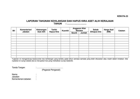 1.kew.pa 1 (borang laporan penerimaan aset alih) | DOC