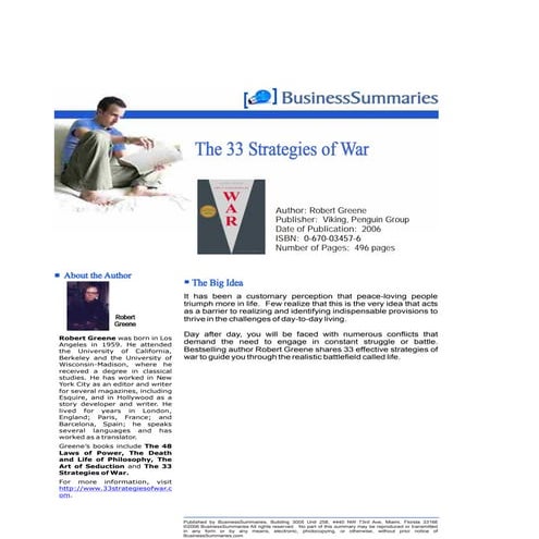 33 Strategies Of War | PDF | Death, Injury, or Military Conflict ...