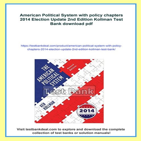 American Political System with policy chapters 2014 Election Update 2nd ...