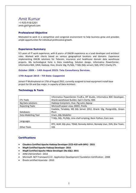 Satya jayanty CV | PDF | Databases | Computer Software and Applications