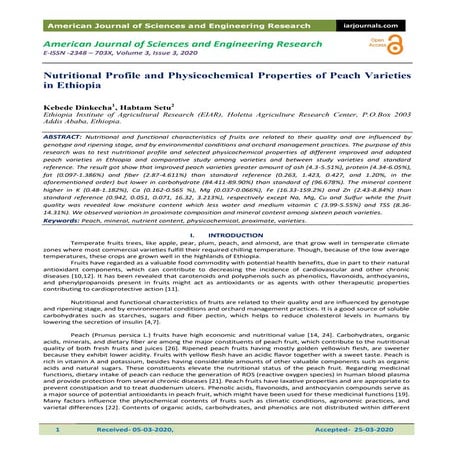 Nutritional Profile and Physicochemical Properties of Peach Varieties ...