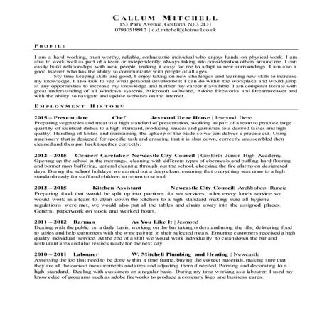 callum mitchell - CV | DOCX