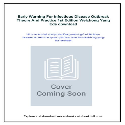 Early Warning For Infectious Disease Outbreak Theory And Practice 1st ...