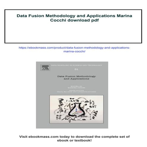 Data Fusion Methodology and Applications Marina Cocchi | PDF