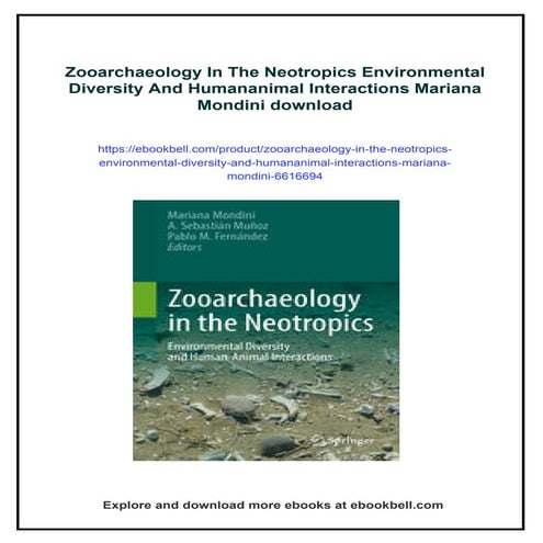 Zooarchaeology In The Neotropics Environmental Diversity And ...