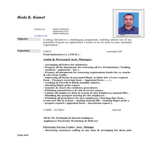 Reda CV | PDF