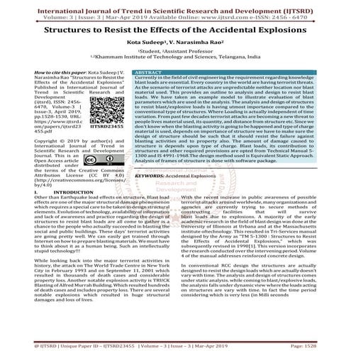 Structures to Resist the Effects of the Accidental Explosions | PDF