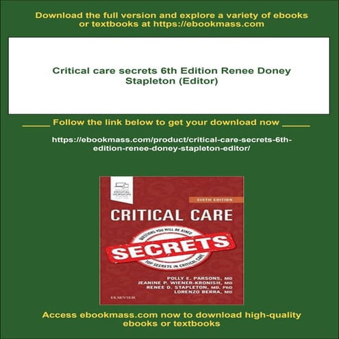Critical care secrets 6th Edition Renee Doney Stapleton (Editor) | PDF